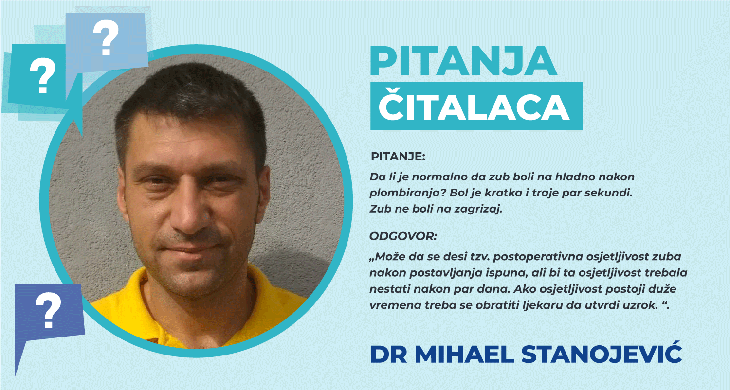 Na pitanja čitalaca odgovara dr Mihael Stanojević - Stomatologija.me